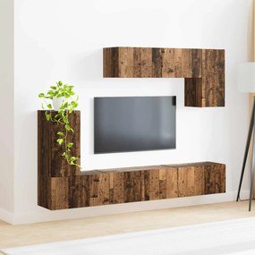 Sestava TV skříněk 4 ks Staré dřevo Kompozitní dřevo 3409085