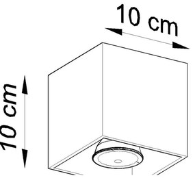 Šedé bodové svítidlo 10x10 cm Geo – Sollux