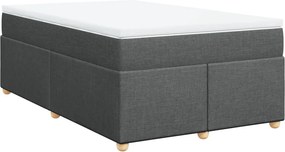Box spring postel s matrací tmavě šedá 120x200 cm textil 3285367