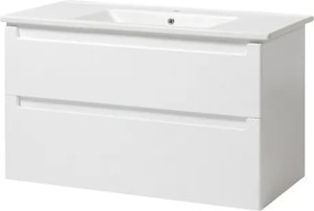Lavedo Eliba II 100 koupelnová skříňka s umyvadlem Onyx, závěsná