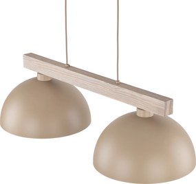 TK Lighting Béžový závěsný lustr Oslo pro žárovku 2x E27 TK11011