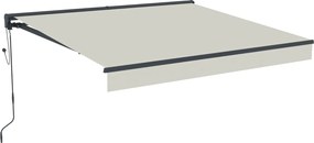 Elektrická markýza s LED osvětlením BestBerg BBSU-EL295BG / 295 x 250 cm / béžová
