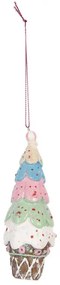 Barevná vánoční ozdoba stromeček / dortík Niom – 5x13 cm