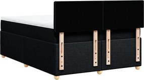 Box spring postel s matrací černá 140x200 cm textil 3286719