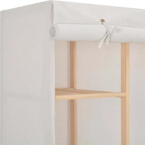 Šatní skříň bílá 135 x 40 x 170 cm textil 248196