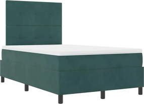 Postel s boxspringem s čelo Tmavě zelená 120 x 190 cm samet 3339821