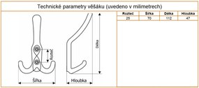 Nábytkový věšák Pente starostříbro