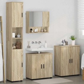 Sada koupelnového nábytku 4 ks Sonoma dub 61 x 35 x 64 cm 3393005