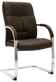 Konzolová kancelářská židle hnědá textil,  289338