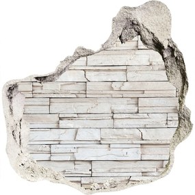 Wallmuralia Díra 3D fototapeta na stěnu Bílá stěna kámen 75x75 cm