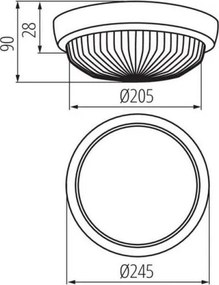 Svítidlo Kanlux SANGA DL-100 E27 IP44 08050