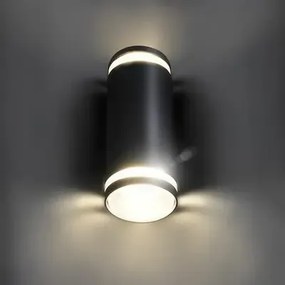 Solight LED venkovní nástěnné osvětlení Potenza 2x GU10 černá