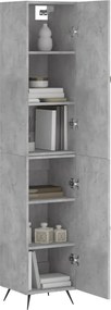 Skříň highboard betonově šedá 34,5x34x180 cm kompozitní dřevo 3198765