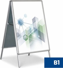Reklamní A stojan B1, 700 × 1000 mm, hliníkový rám
