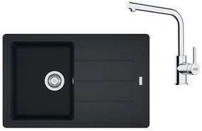 Franke - Kuchyňský set G263O, fragranitový dřez BFG 611-78 a baterie FS 3230.031, onyx/chrom 114.0700.736