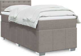 Box spring postel s matrací taupe 100 x 200 cm textil 3286997