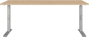 Polohovací pracovní stůl s deskou v dubovém dekoru 80x180 cm Downey – Germania