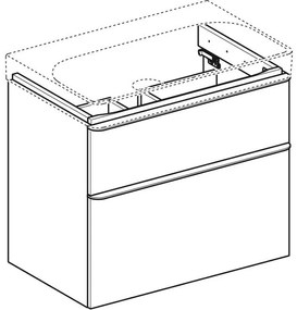 Geberit Smyle Square Koupelnová skříňka pod umyvadlo 73,4 cm, bílá 500.353.00.1