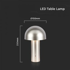 LED Stmívatelná dobíjecí stolní lampa LED/1W/5V 3000-6000K 1800 mAh zlatá