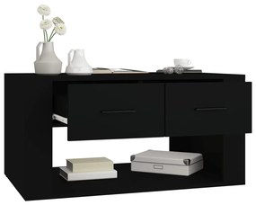 Konferenční stolek černý 80 x 50 x 40 cm kompozitní dřevo - Default Title