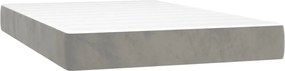 Box spring postel s matrací světle šedá 120 x 200 cm samet 3143133