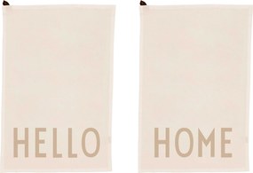 Kuchyňské utěrky Favourite Hello Home krémové 2 ks