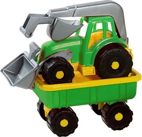 Androni Traktorový nakladač s vlekem Power Worker zelená / délka 58 cm