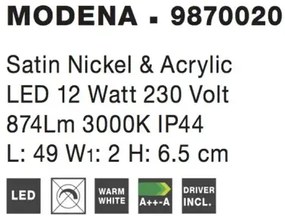 Nástěnné svítidlo Modena 2