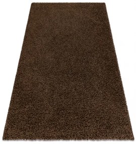 Dywany Luszczow Kusový koberec SOFFI shaggy 5 cm hnědý Rozměr koberce: 60 x 100 cm