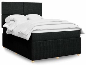 Box spring postel s matrací černá 140 x 190 cm textil 3292046