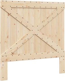 Rám postele s čelem 100 x 200 cm masivní borové dřevo 3281575