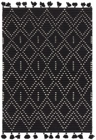 Tribeca Design Kusový koberec Livan Black Cream Diamond Rozměry: 160x230 cm
