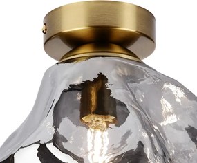 Stropní svítidlo CRISTAL 1xE14/15W/230V mosaz/kouřová černá