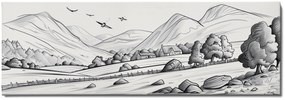 Obraz na plátně - Hanušovic statek pod kopcem FeelHappy.cz Velikost obrazu: 120 x 40 cm