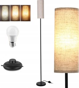 Stojací Lampa Na Čtení E27, Nastavitelná, 3 Režimy, 164 CM