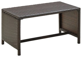 Konferenční stolek hnědý 70 x 40 x 38 cm polyratan - Default Title