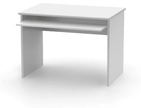 Tempo Kondela Psací stůl s výsuvem na klávesnici Johan 2 New 2, bílý, 100 cm