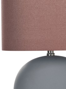 Keramická stolní lampa šedá AREOSO Beliani