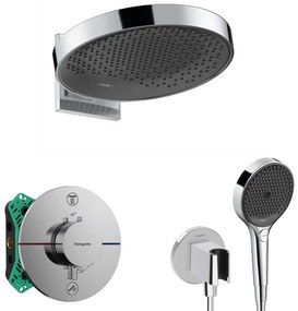 Hansgrohe - Sprchový set s termostatem pod omítku, s tělesem, průměr 36 cm, 3 proudy, chrom SANI21HHH010