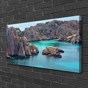 Obraz na plátně Záliv Skály Moře Krajina 140x70 cm