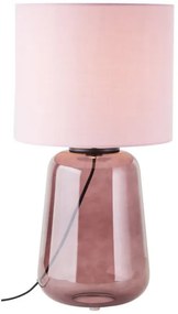 Brilliant94546/08 Velká stolní lampa HYDRA sklo, textilie světle fialová