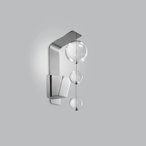 Metallux 251.111.01 Bolero, luxusní nástěnné svítidlo, 3 kuličky čirého skla, 1x10W GU10, výška 57cm