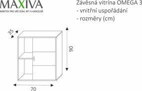 MAXIVA Obývací stěna - OMEGA, bílá/černá
