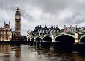 Fototapeta na míru Ponurý Výhled na Big Ben | Vliesová fototapeta na zed' | DFTNXXL0423