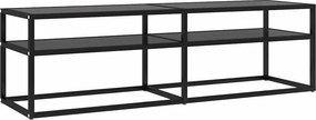 TV stolek černý 140 x 40 x 40,5 cm tvrzené sklo 331715