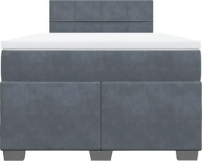 Box spring postel s matrací tmavě šedý 120x190 cm samet 3288559