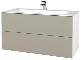 Dřevojas Koupelnová skříň VARIANTE SZZ2 100 Varianta: N01 Bílá lesk / L04 Béžová vysoký lesk