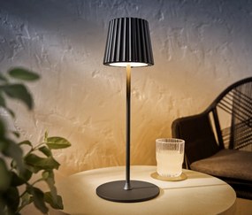 Tchibo - Venkovní dobíjecí stolní lampa LED - barva: černá
