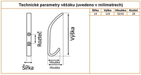 In-Design Nábytkový věšák SLIM velký černý