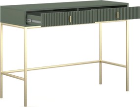 Toaletní stolek Maggiore 104 cm zelený/zlatý